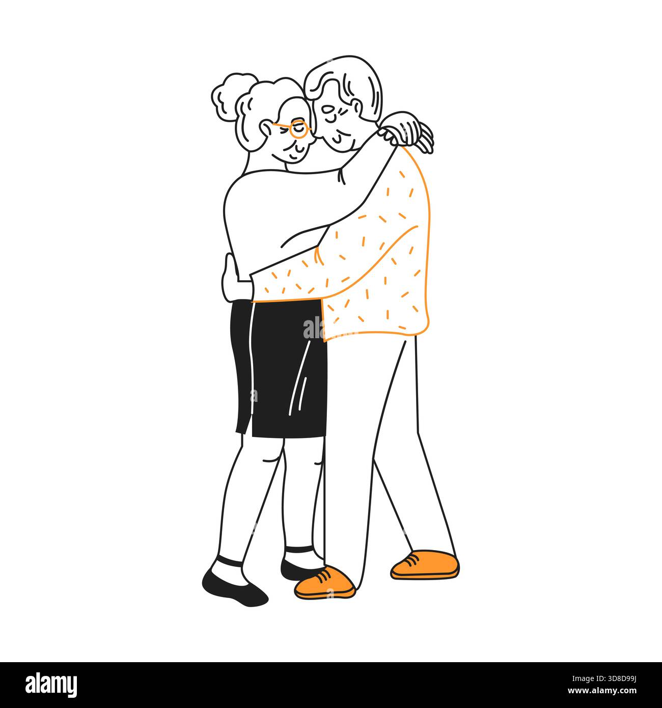 Elderly couple sharing hug Cut Out Stock Images & Pictures - Alamy