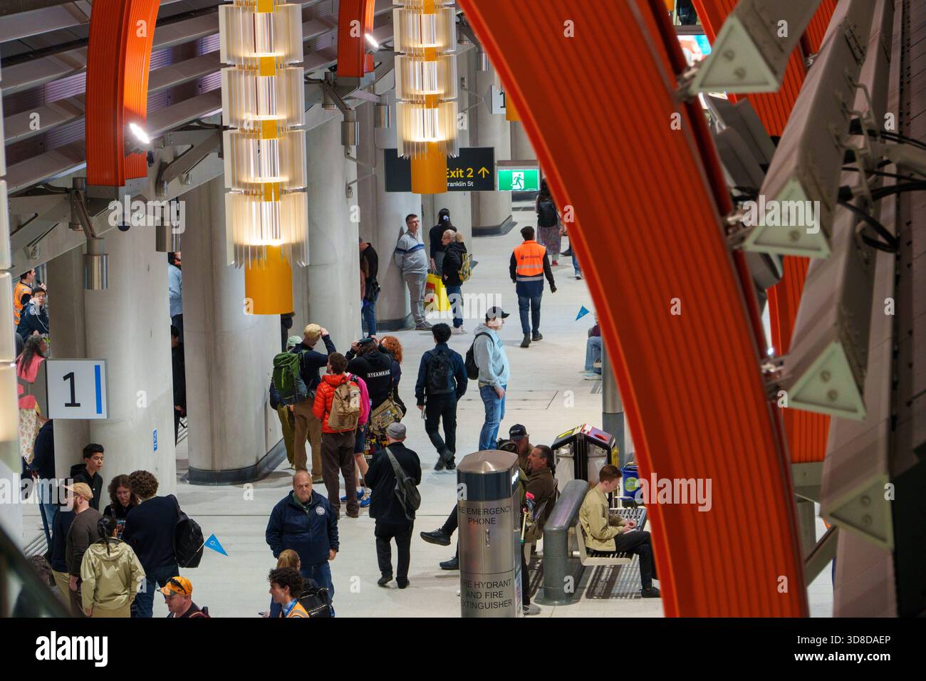 Melbourne, VIC, Australia. November 30, 2025. - Passengers and curious ...