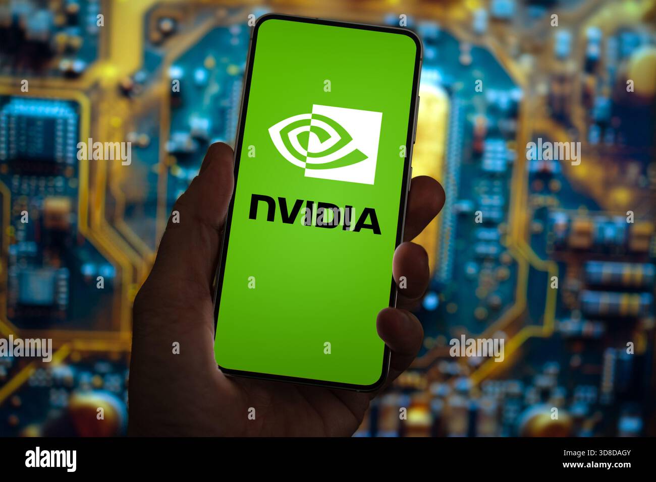 Nvidia Logo and Chipset displayed on mobile device Stock Photo - Alamy