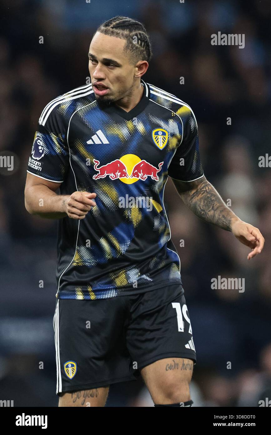 Noah Okafor of Leeds United during the Premier League match Manchester ...