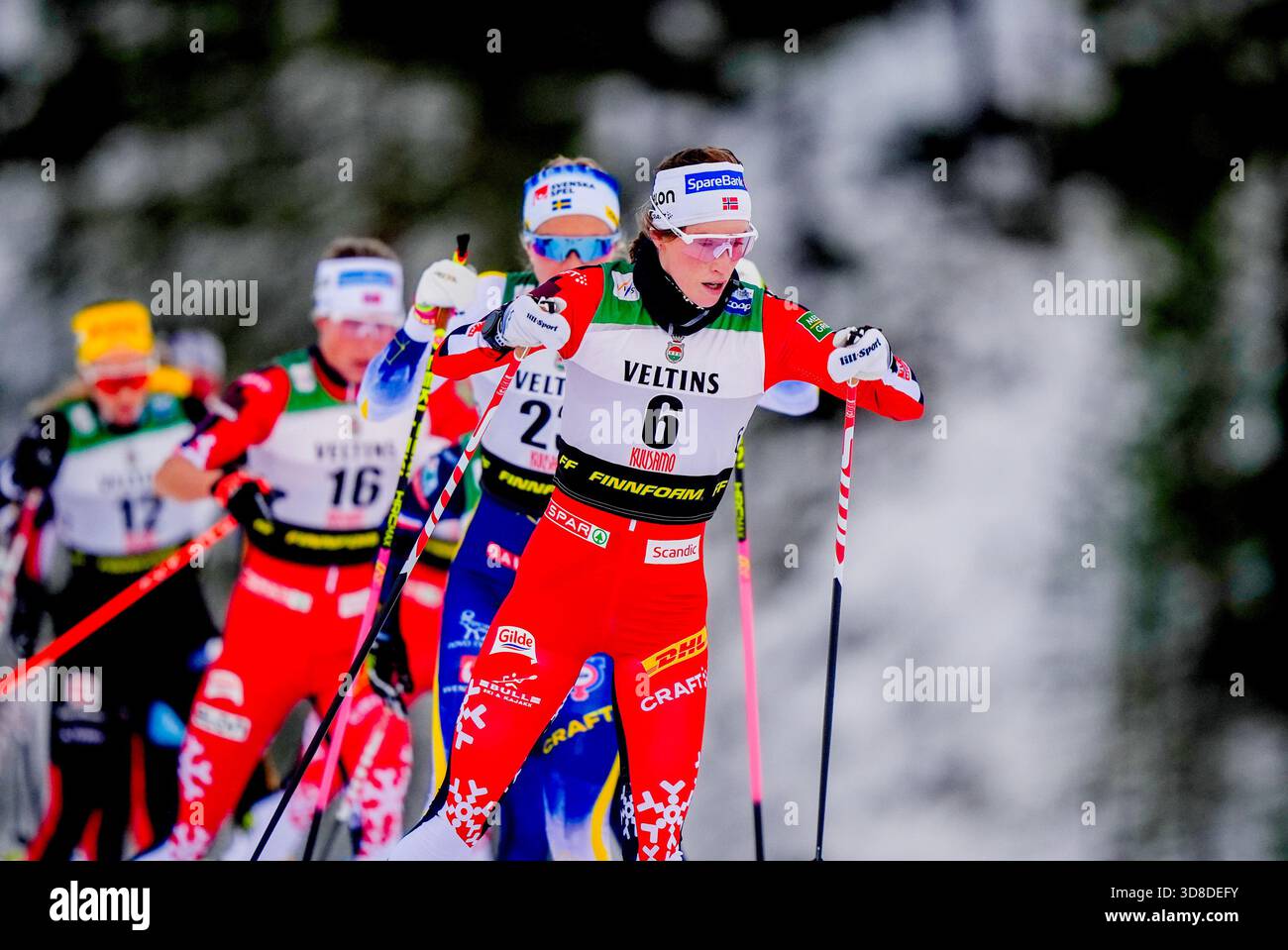 Ruka, Finland 20251130. Kristin Austgulen Fosnæs under 20 km freestyle ...