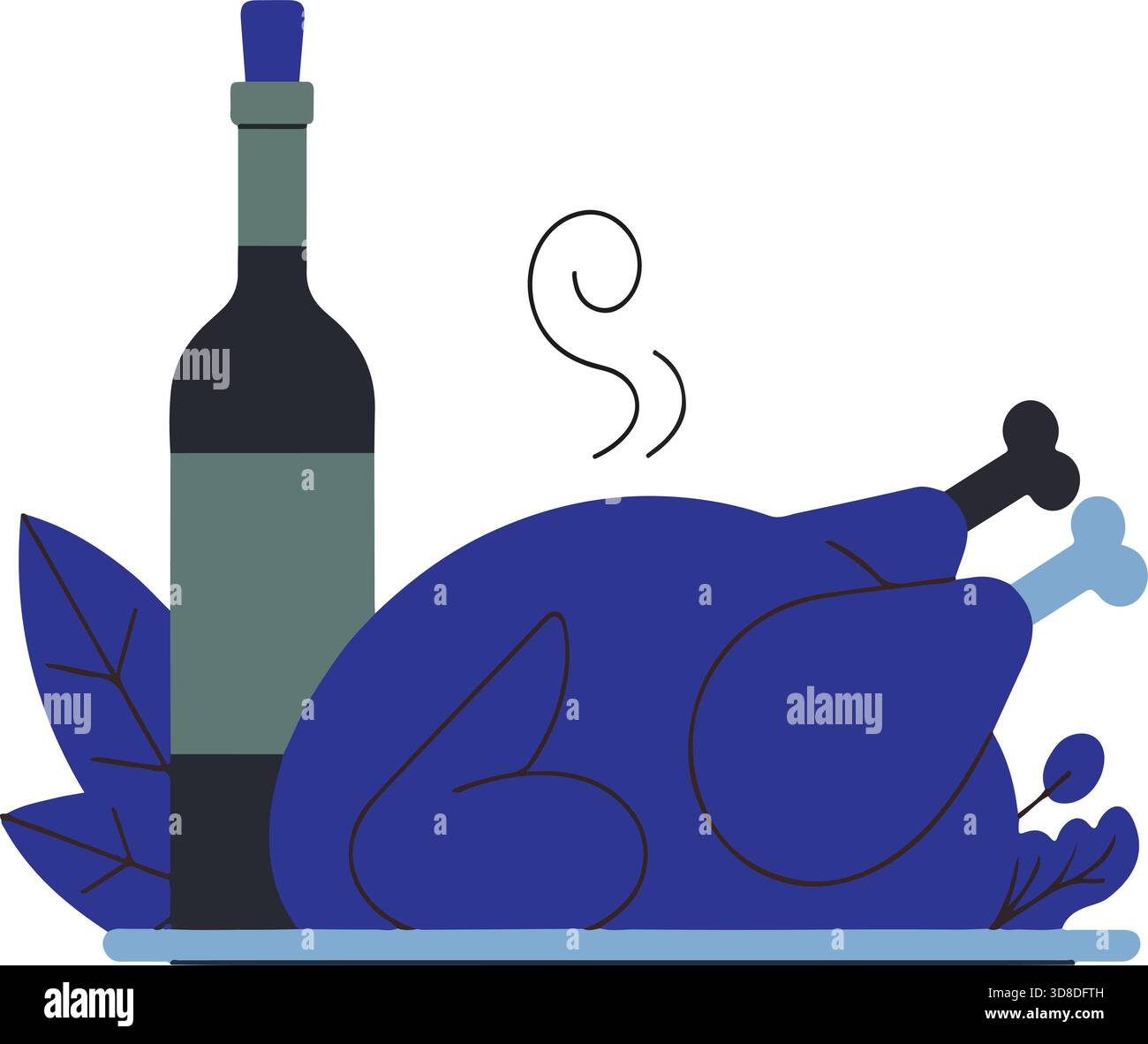 Table set festive meal Stock Vector Images - Alamy