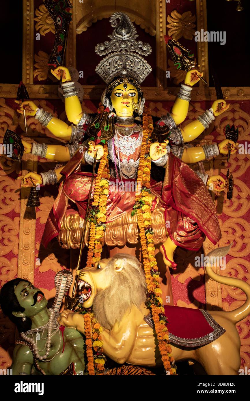 Idol of Goddess Durga in Durga Puja 2025 organized by Iqbal Road Durga ...