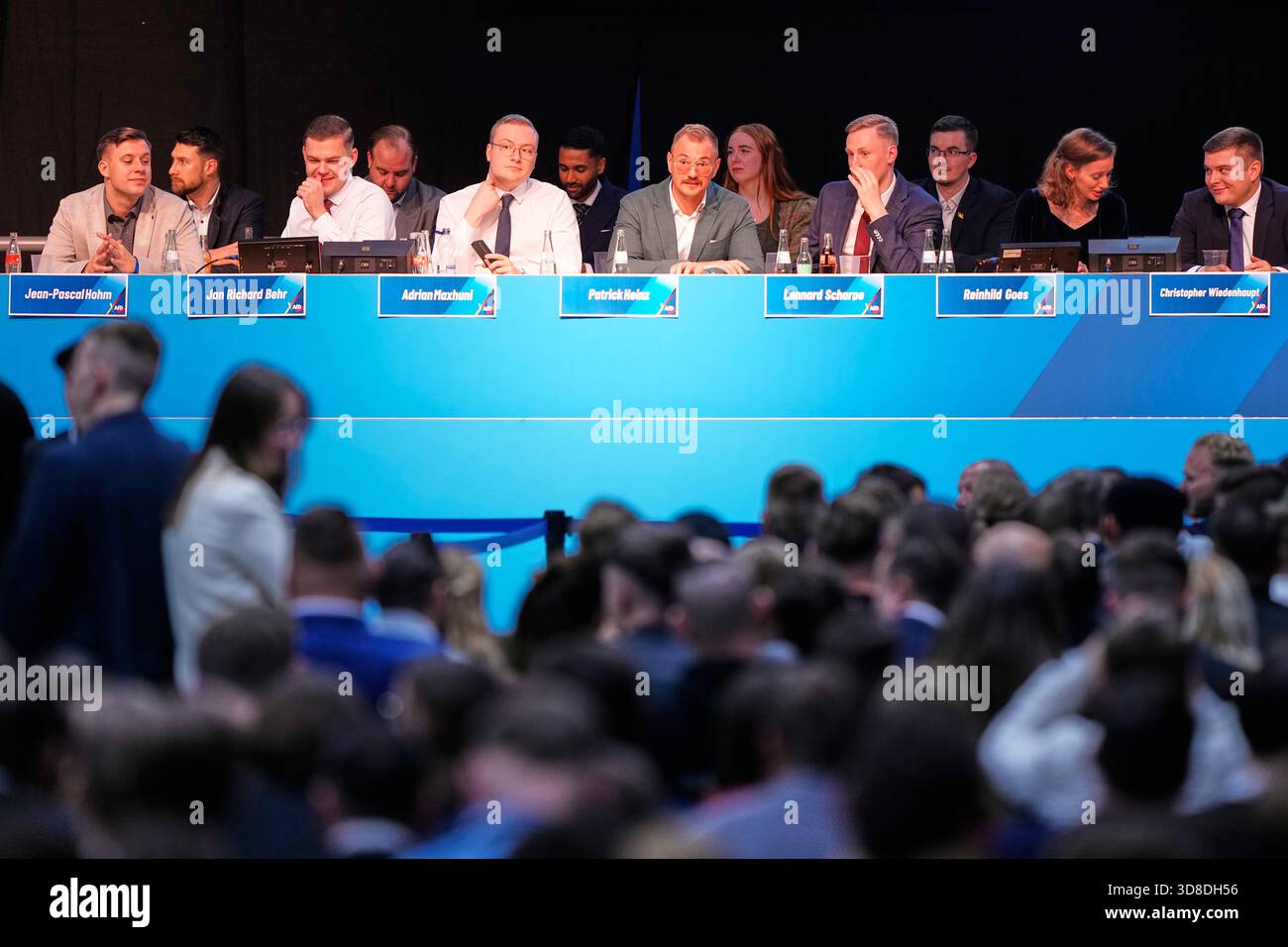 Elected leader Jean-Pascal Hohm, left, sits with board members of the ...