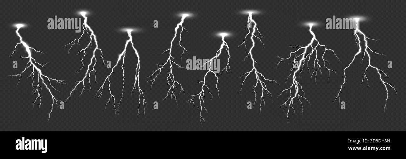 Multiple lightning bolts Stock Vector Images - Alamy