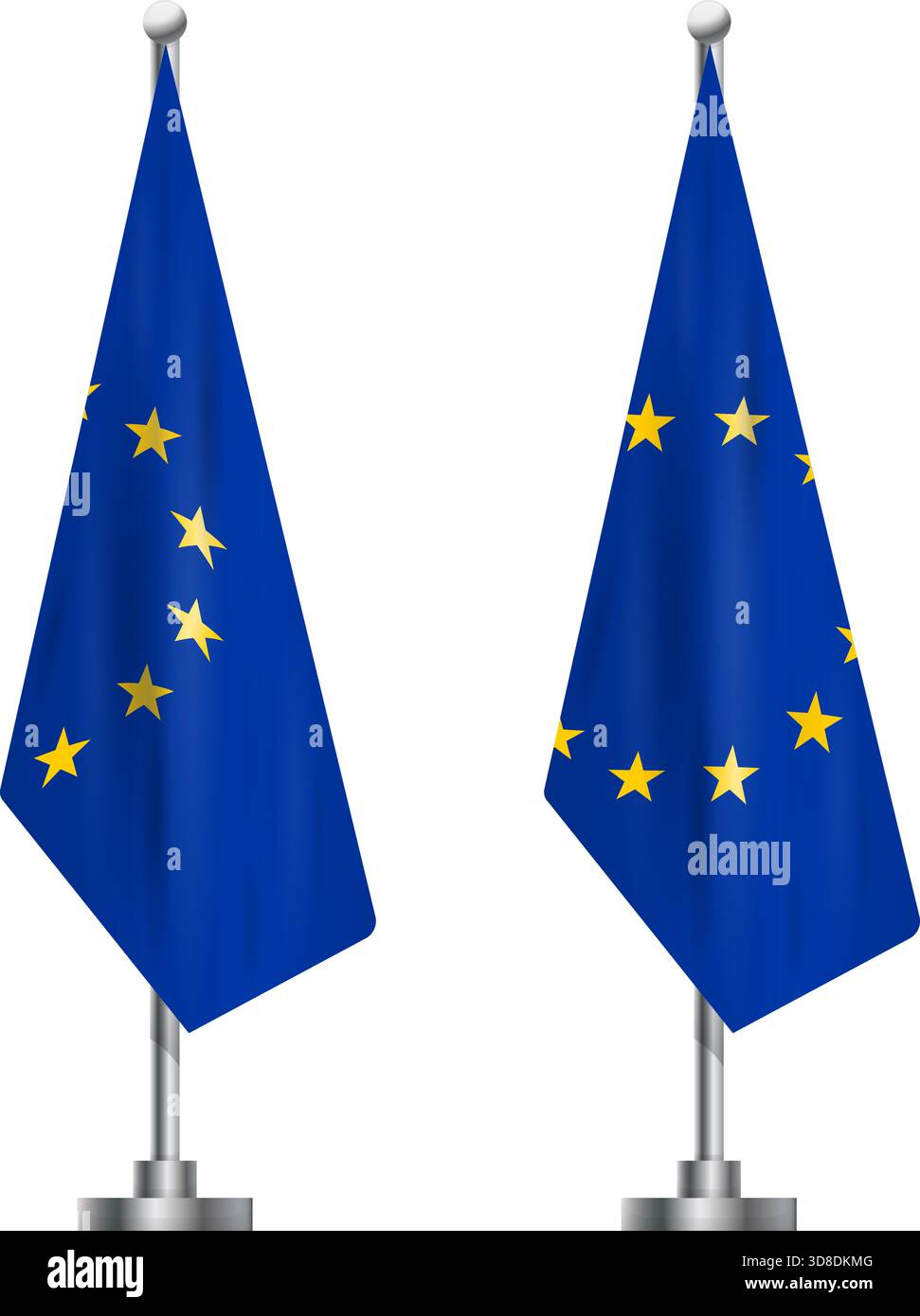 European Union table flag set on transparent background Stock Vector ...