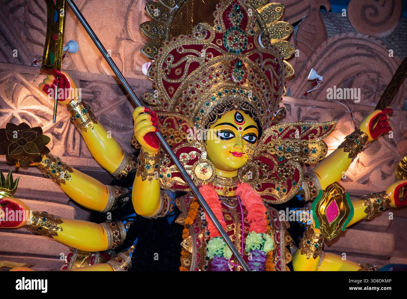 Idol of Goddess Durga in Durga Puja 2025 organized by Gosaildanga Balok ...