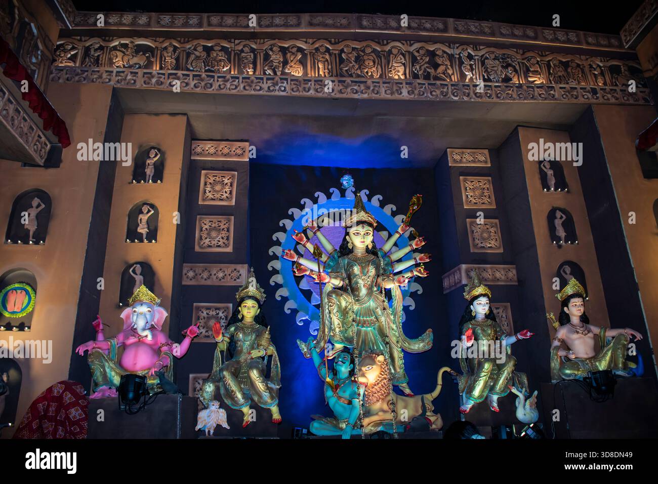 Idol of Goddess Durga in Durga Puja 2025 organized by Gosaildanga ...