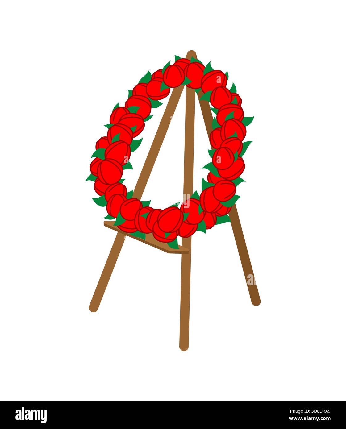 Wreath memorial on white Stock Vector Images - Alamy