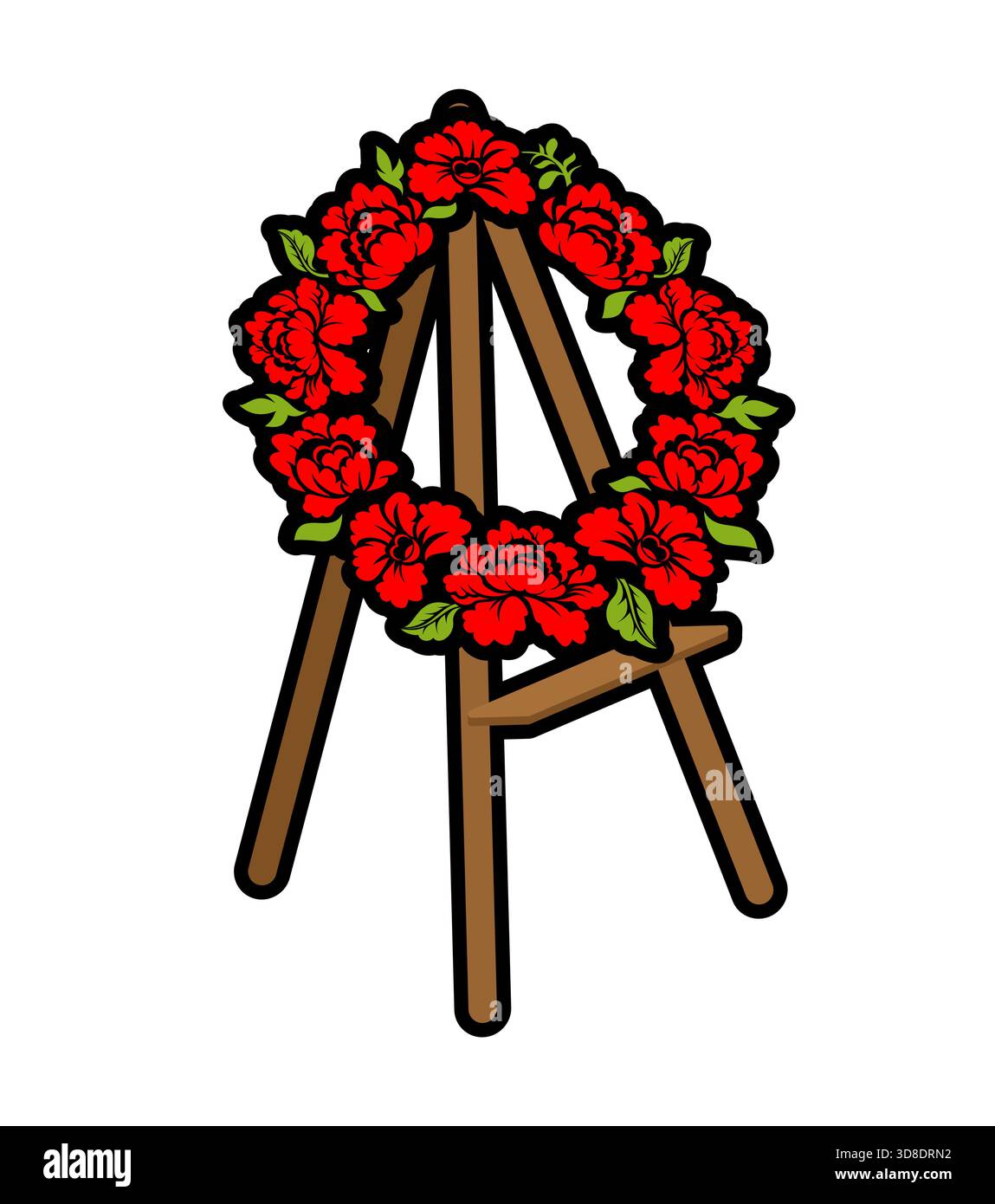 Floral tribute cemetery Stock Vector Images - Alamy