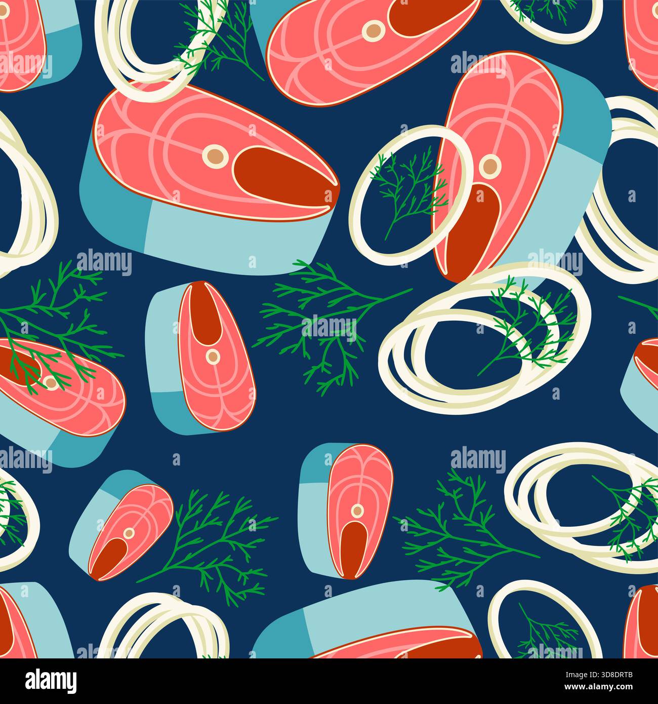 Fresh fish on dark Stock Vector Images - Alamy