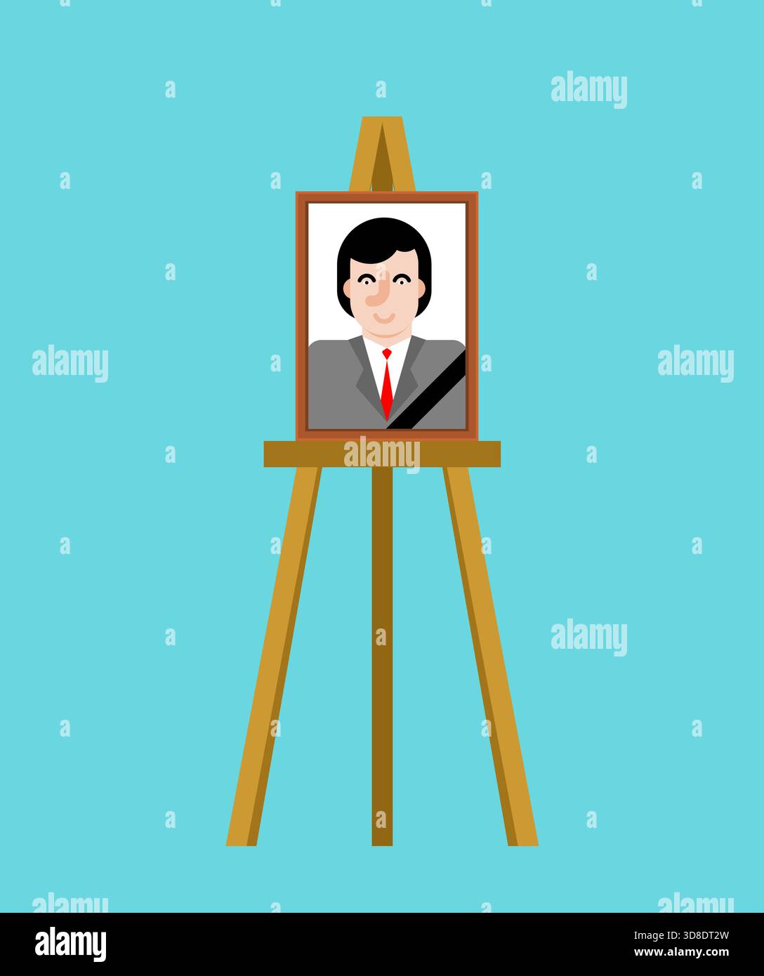 Funeral photo frame black Stock Vector Images - Alamy