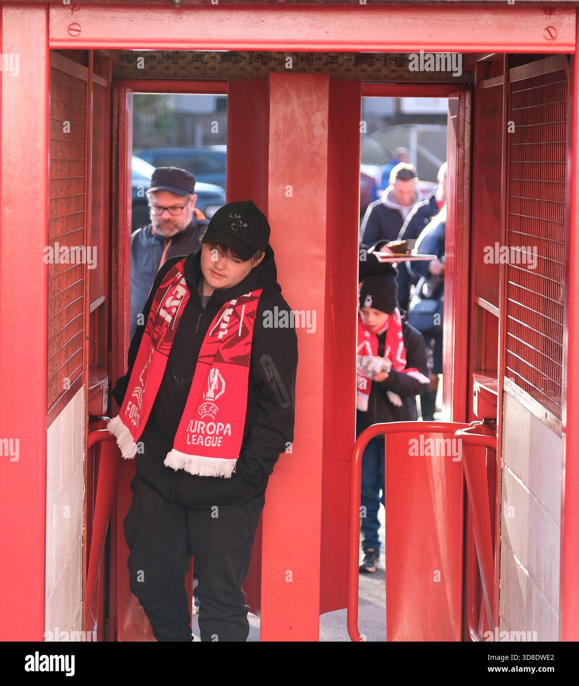 Nottingham Forest fans coming through the turnstiles prior to kick off ...