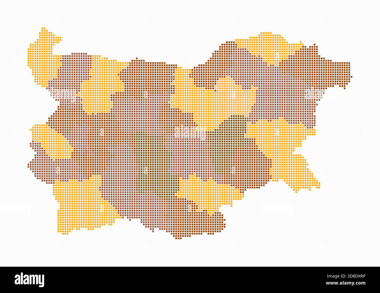 Bulgaria dotted map. Digital style map of the country on white ...