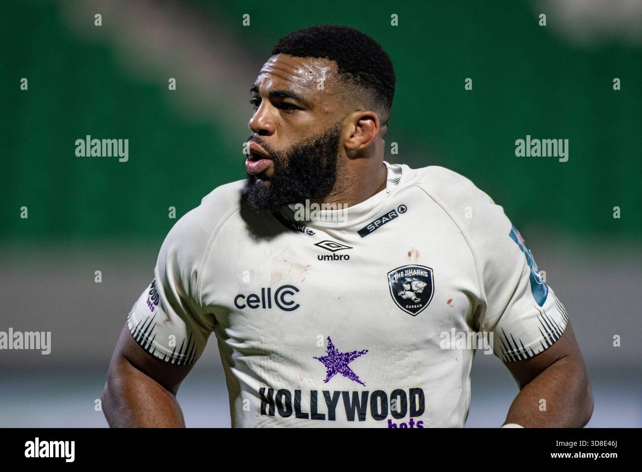 Vincent Tshituka of Sharks during the United Rugby Championship Round 6 ...