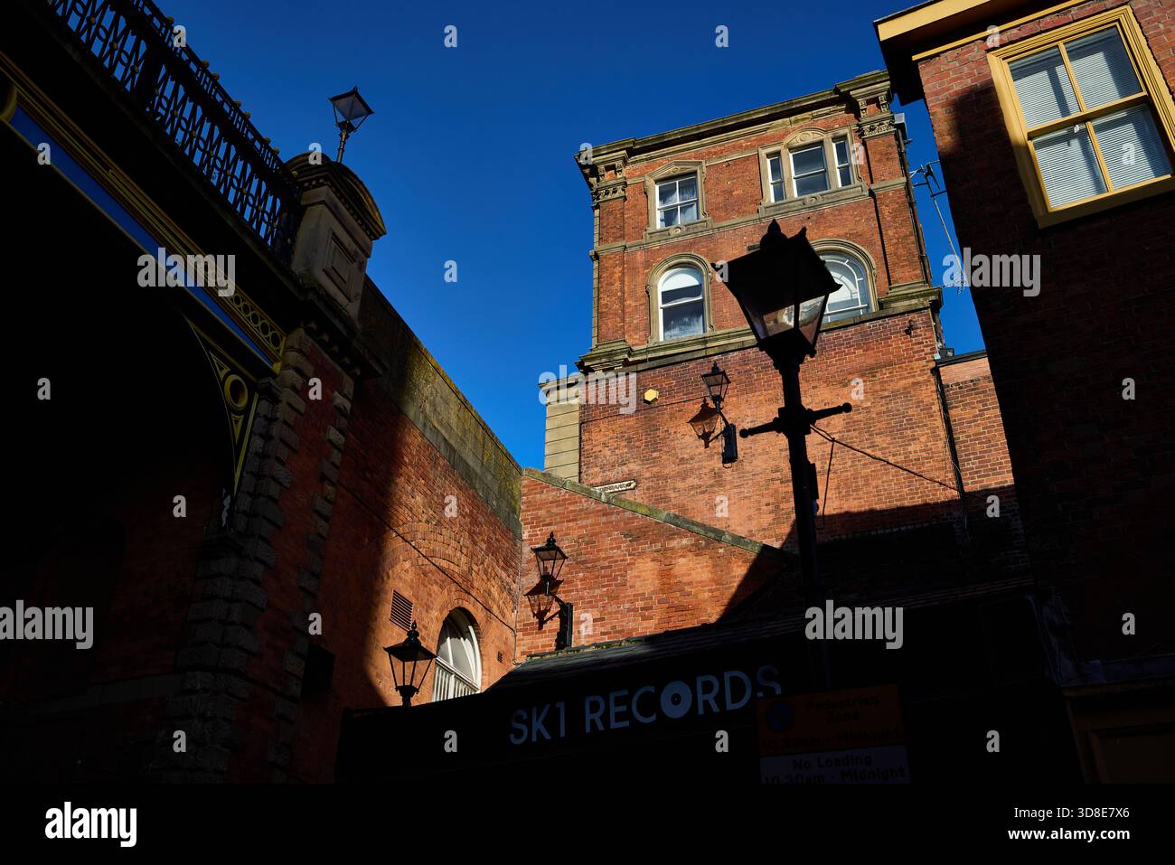 Stockport town centre, Underbank steps and apartments in the former ...