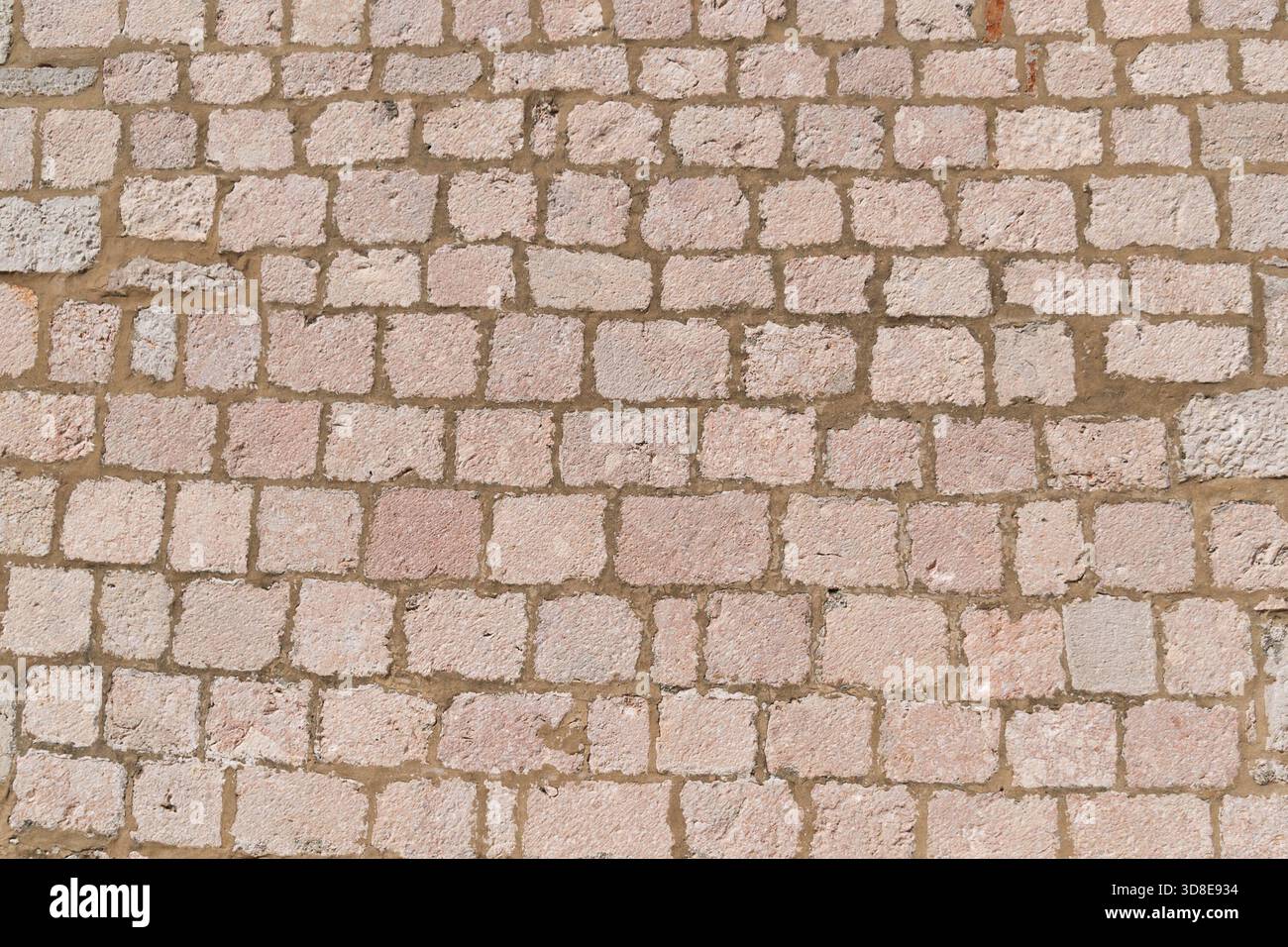 Red brick wall texture with varied sizes and patterns in natural light ...