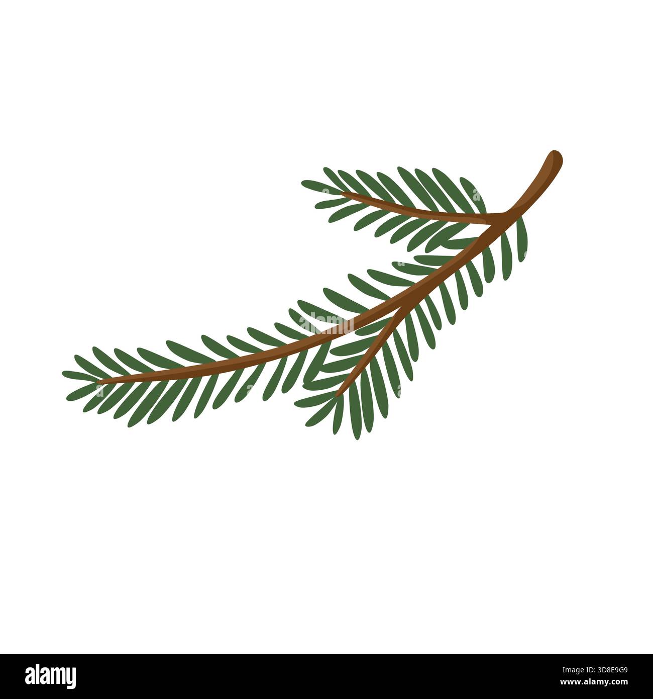 Christmas spruce branch isolated Stock Vector Images - Alamy