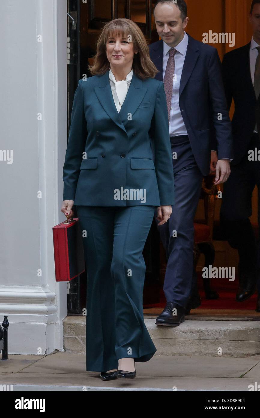 Chancellor of the Exchequer Rachel Reeves leaves 11 Downing Street ...