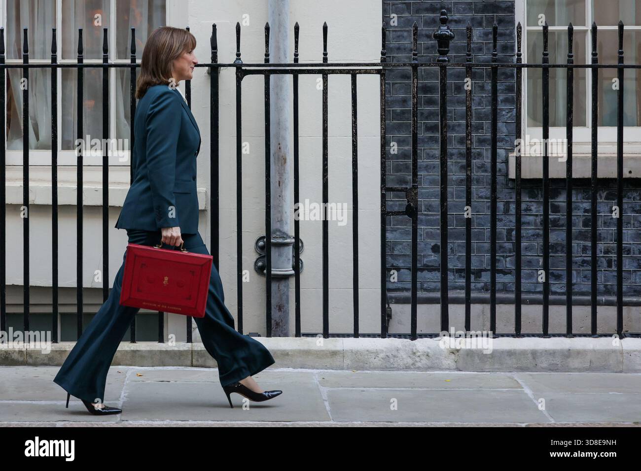 Chancellor of the Exchequer Rachel Reeves seen with the red despatch ...