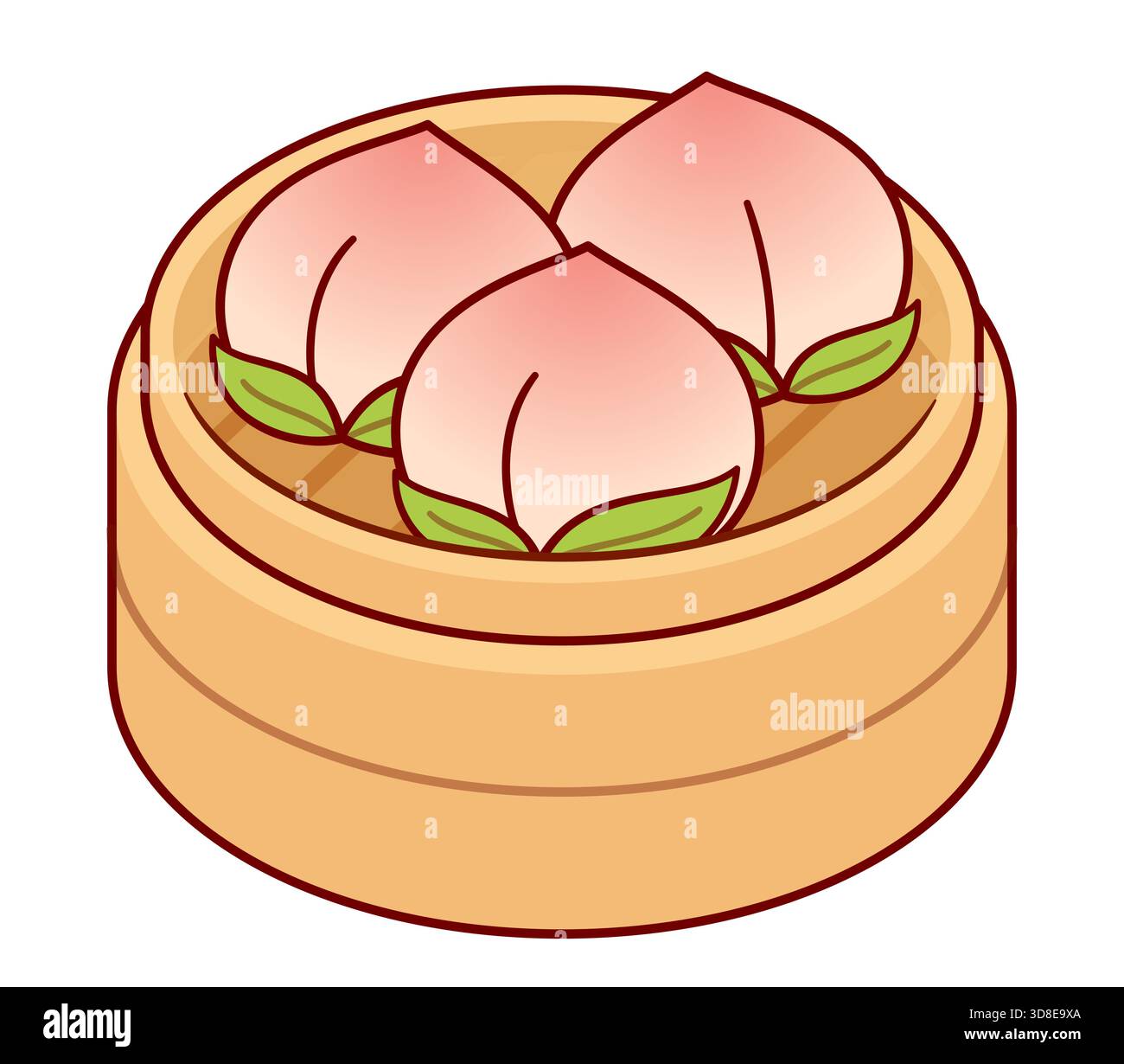 Steamed bun in traditional Stock Vector Images - Alamy