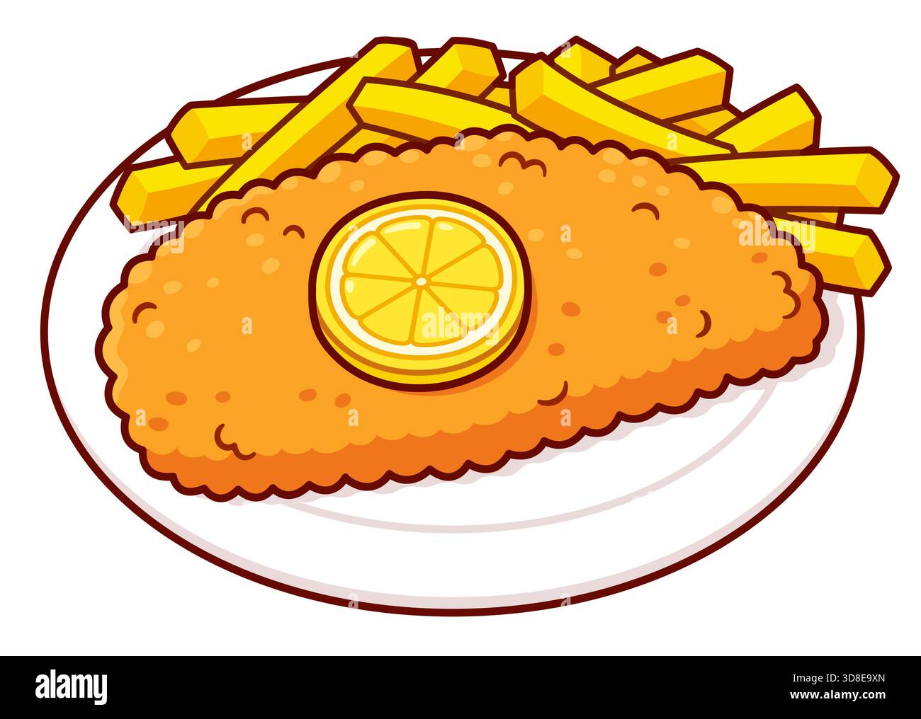 Wiener schnitzel, Milanesa, Tonkatsu. Breaded cutlet with slice of ...