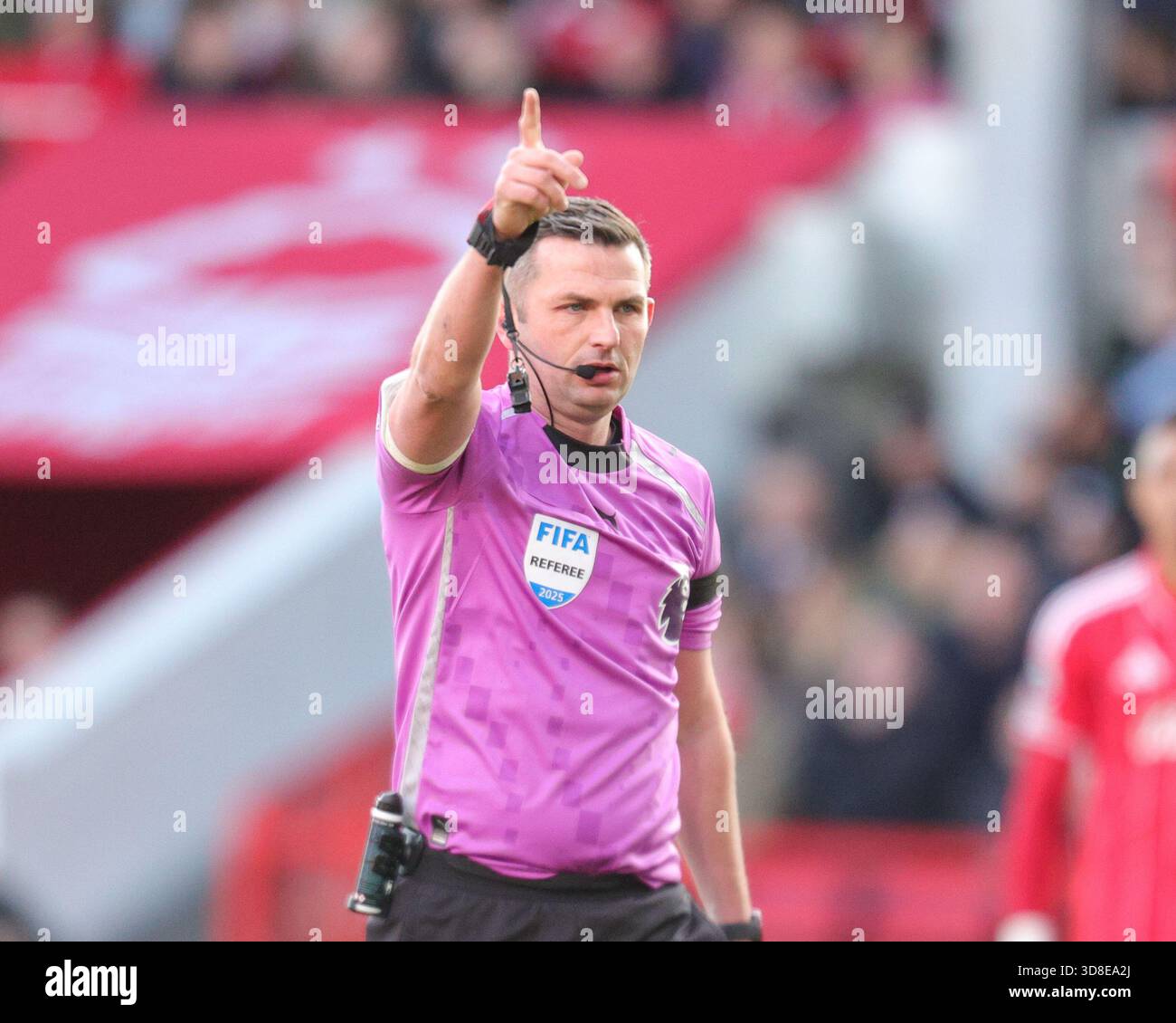 referee Michael Oliver during the Premier League match Nottingham ...