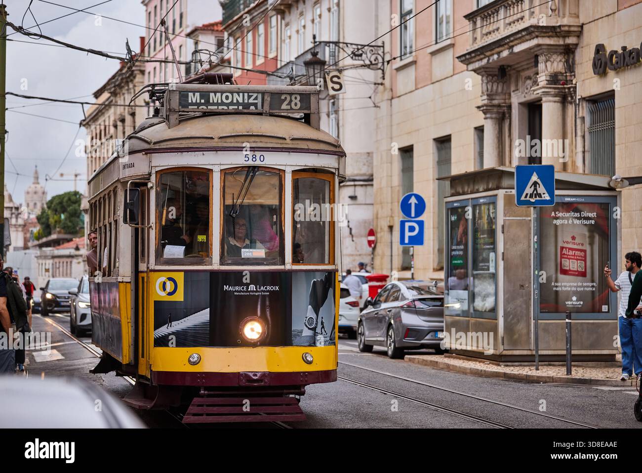 Portugal capital city Lisbon, Tram route 28 Stock Photo - Alamy