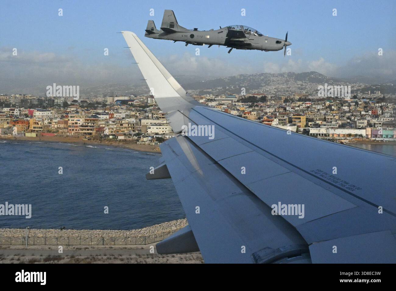 Two Lebanese air force fighters escort Pope Leo XIV's plane as it flies ...