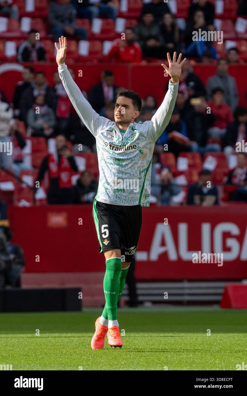 Marc Bartra N5 of Real Betis coming on the pitch before the La Liga EA ...