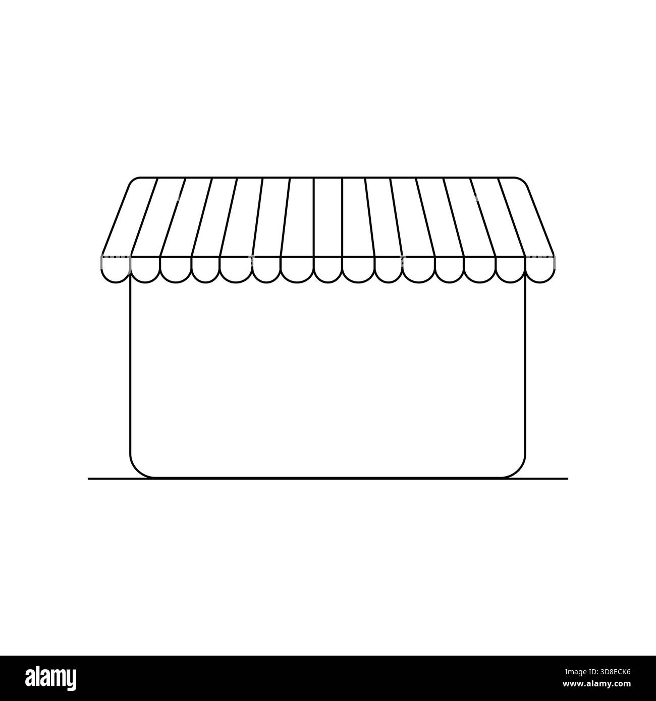Outline Shop Icon Vector for Online Store and Retail Design Stock ...