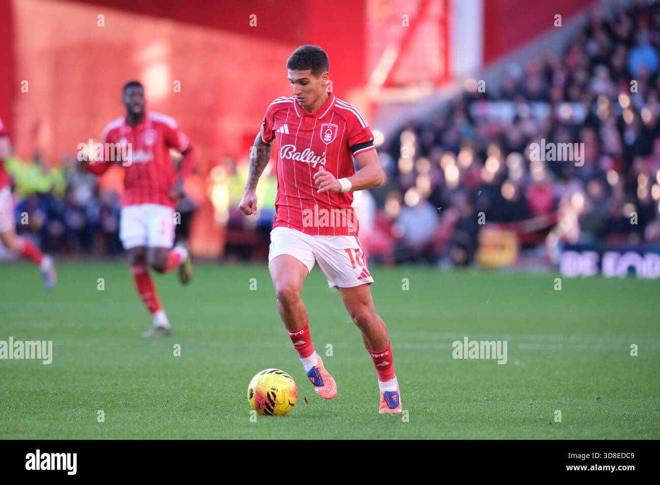 Nicolas Dominguez of Nottingham Forest seen in action during the ...