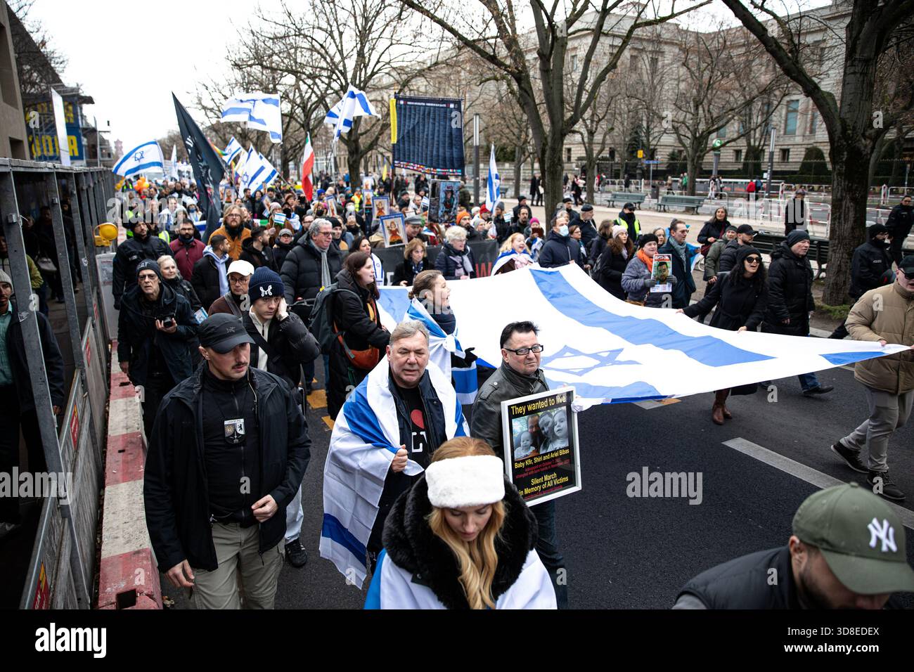 On a cold, overcast Sunday, November 30, 2025, pro-Israel demonstrators ...