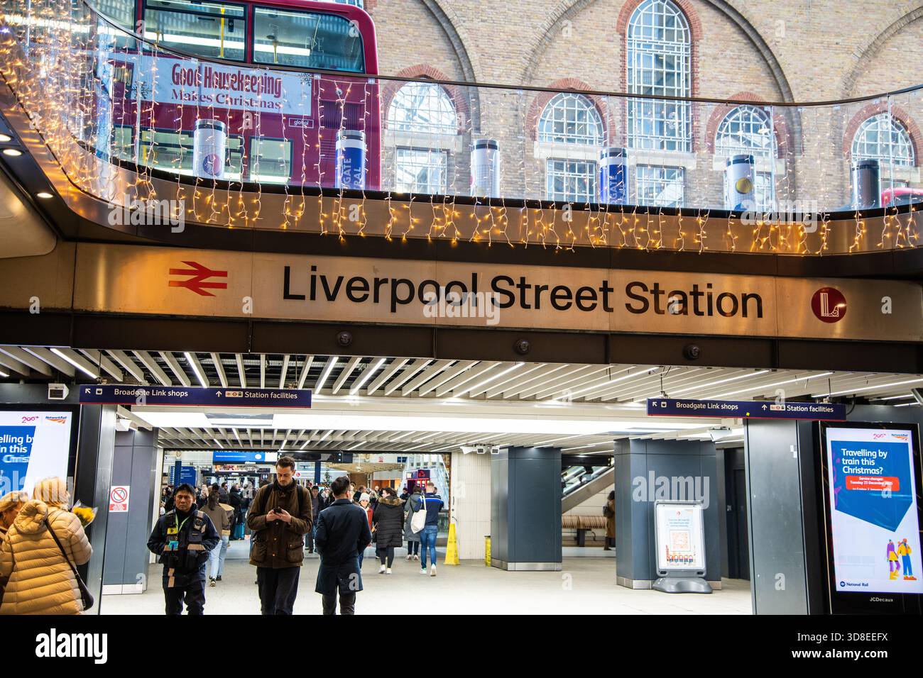 Crowded concourse at Liverpool Street Station, London, capturing busy ...