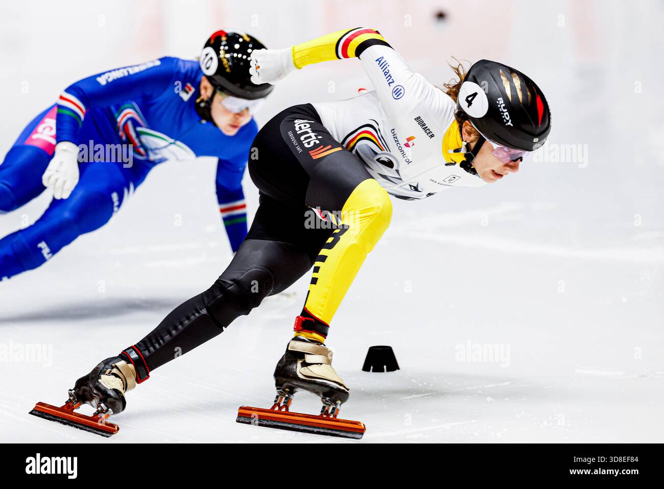 Hanne Desmet of Belgium competing on the Women’s 500m Semi-Final on Day 4 of the ISU Short Track ...