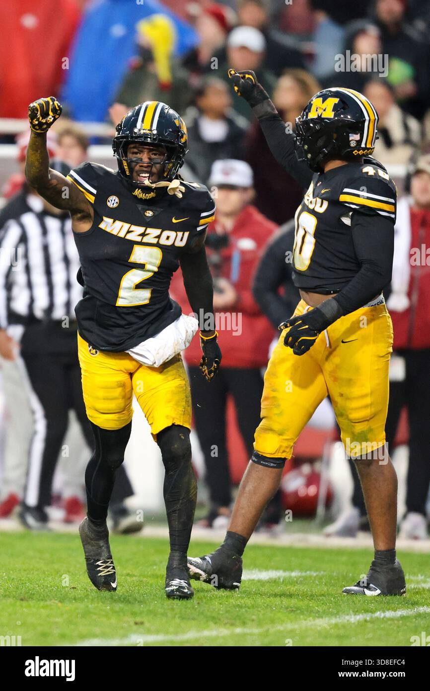 November 29, 2025: Tigers corner back Toriano Pride Jr. (2) holds up ...
