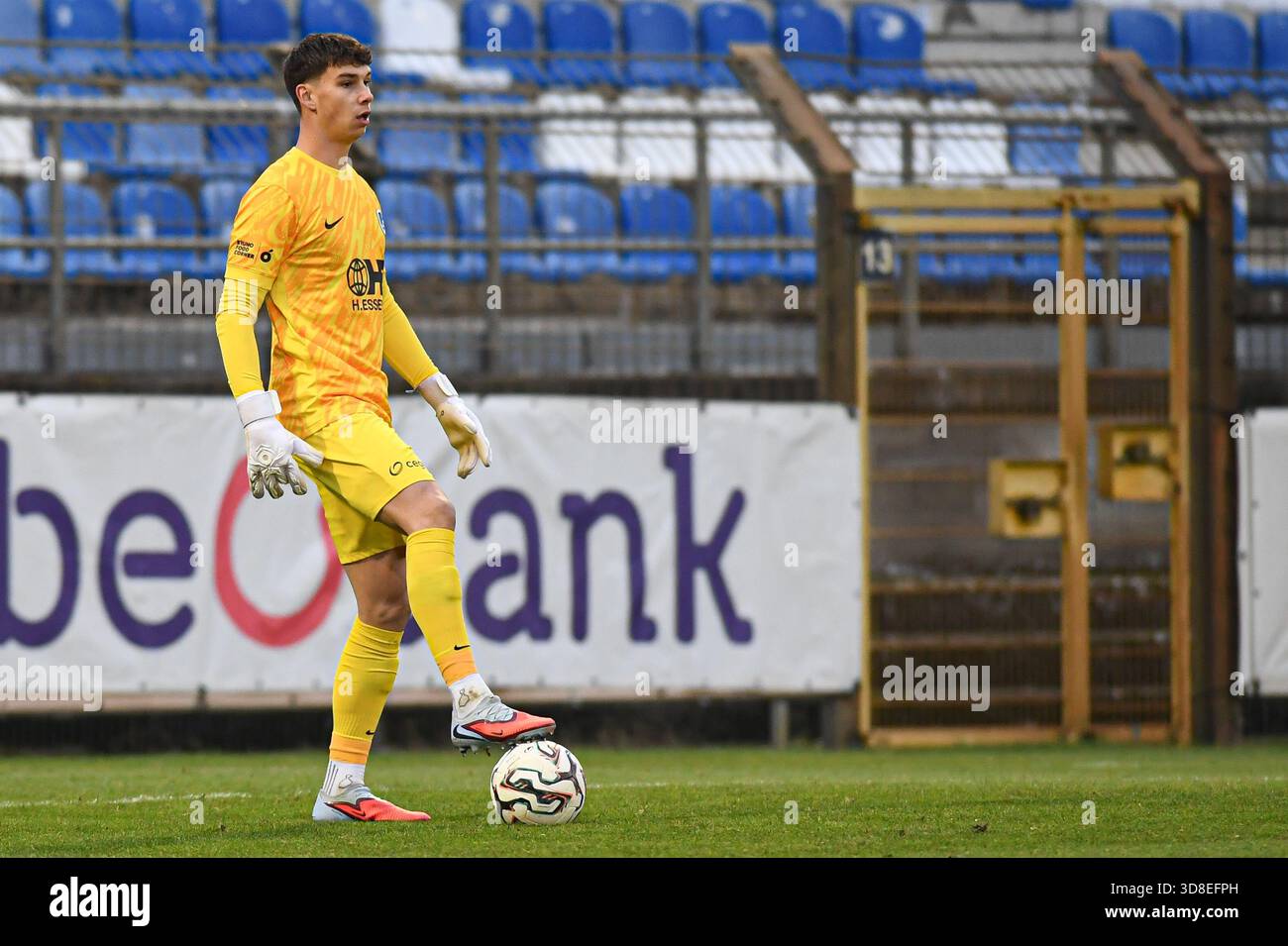 Jong Genk's Brent Stevens pictured during a soccer game between Jong ...