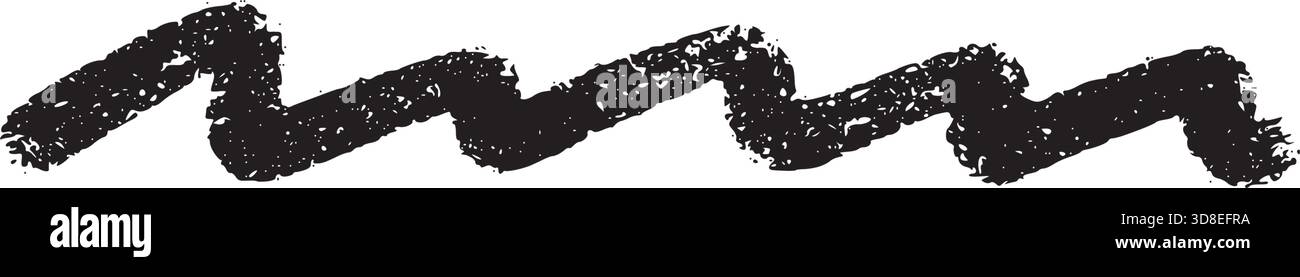 Textured crayon underline with wavy form and gritty surface, adding ...