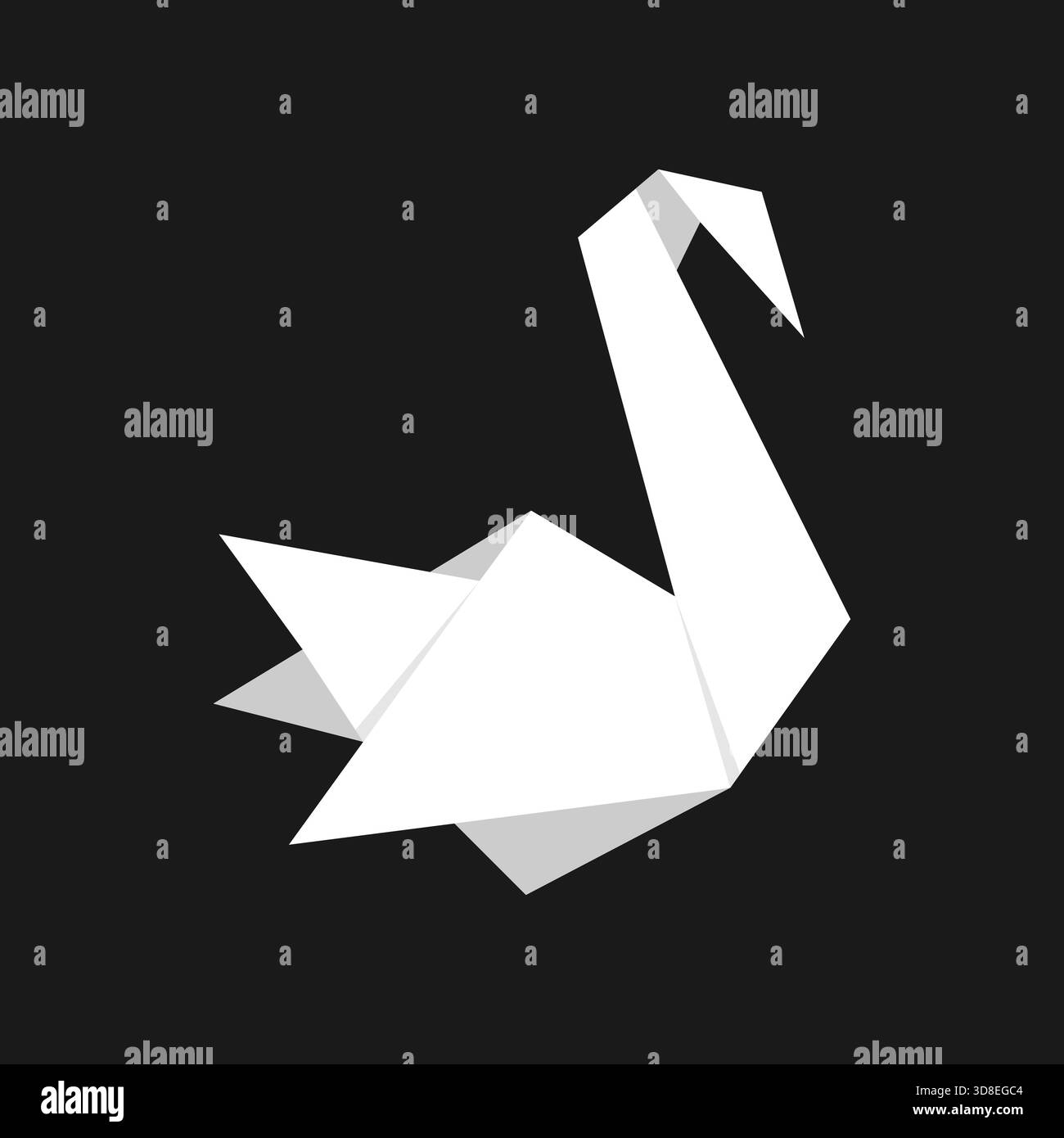 Origami bird line design Black and White Stock Photos & Images - Alamy