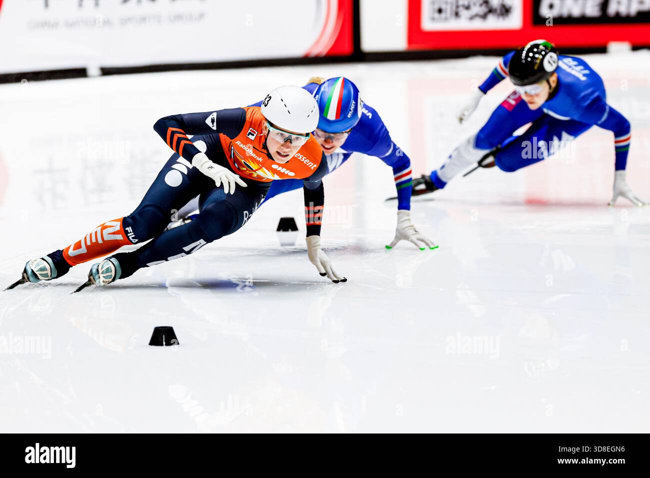 Selma Poutsma of the Netherlands competing on the Women’s 500m Final on Day 4 of the ISU Short ...