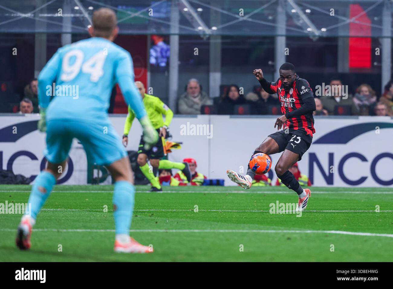 Fikayo Tomori of AC Milan seen in action during Serie A 2025/26 ...