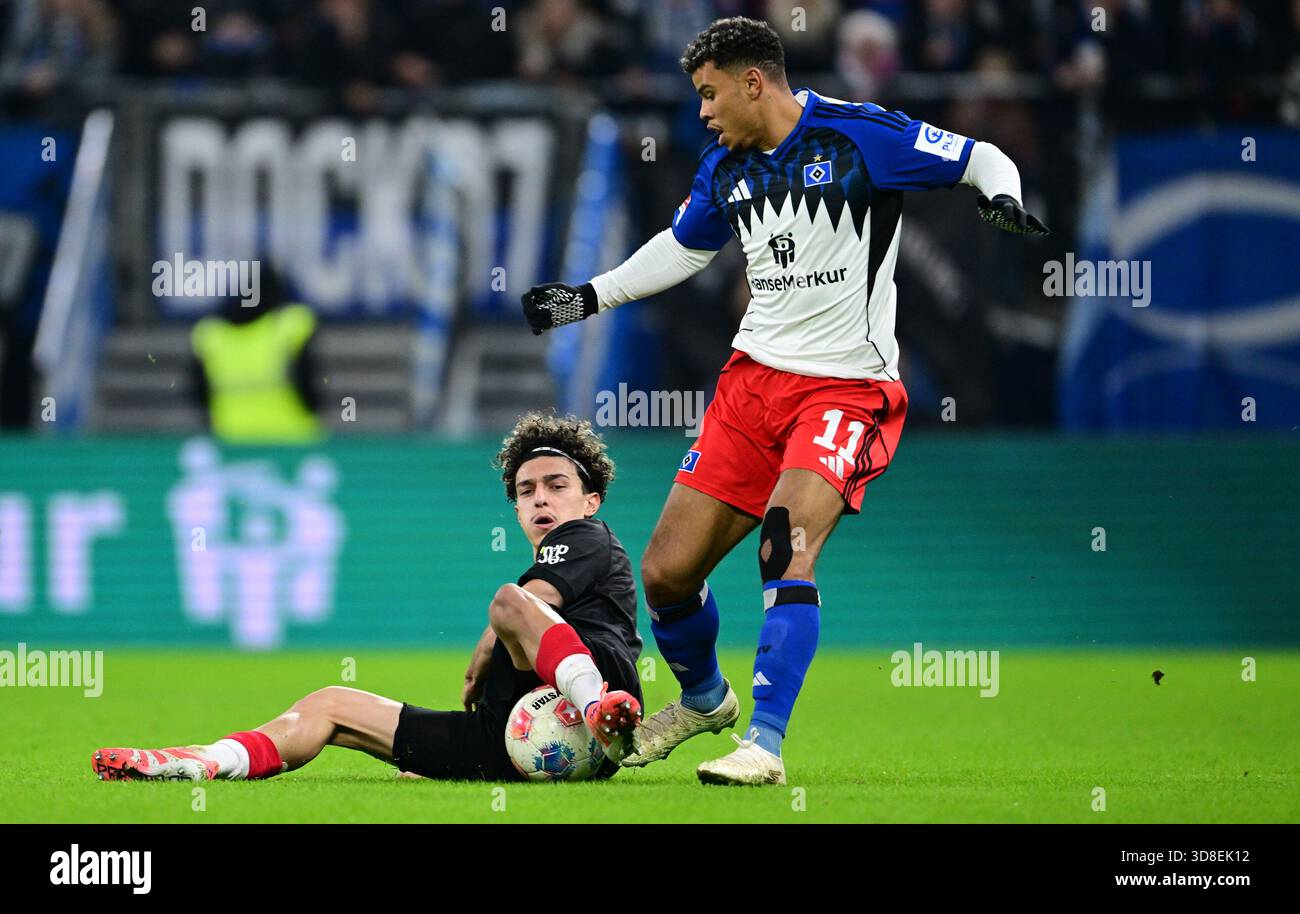 from left Ameen Al-Dakhil, Ransford-Yeboah Koenigsdoerffer (HSV Hamburg) Hamburg, November 30 ...