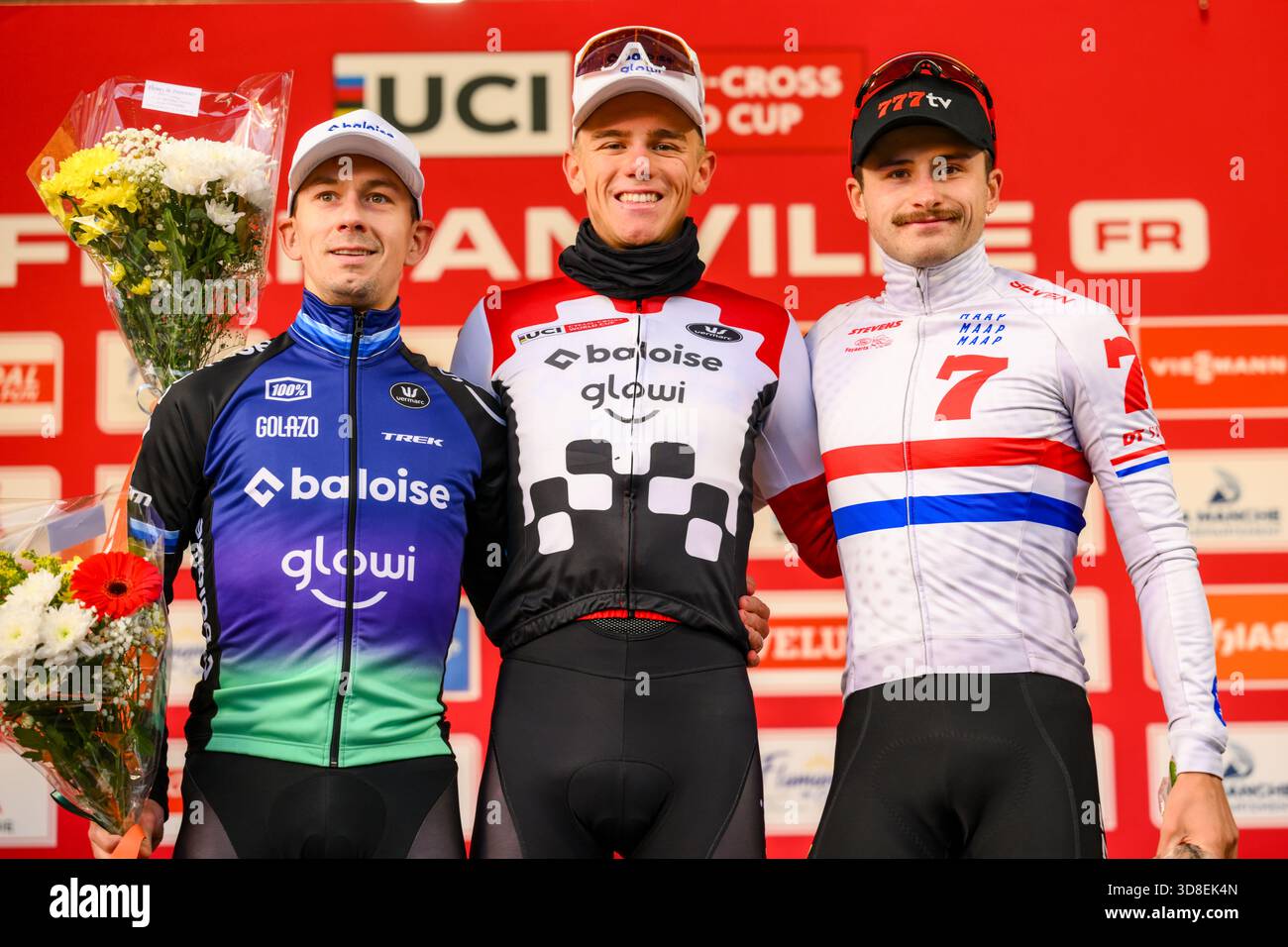 Dutch Lars Van Der Haar, Belgian Thibau Nys and British Cameron Mason ...