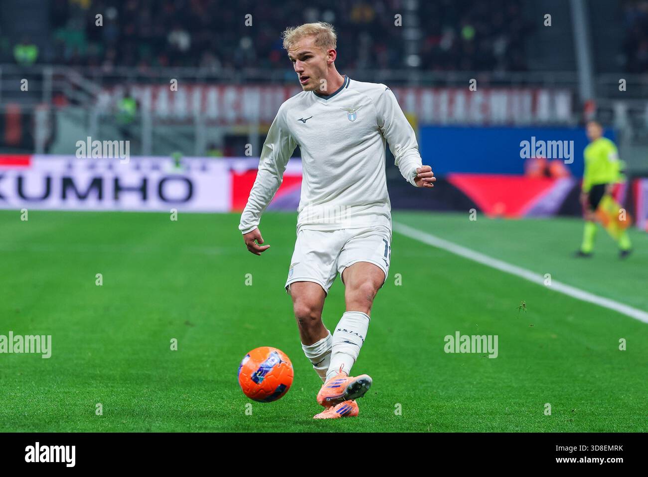 Gustav Isaksen of SS Lazio seen in action during Serie A 2025/26 ...