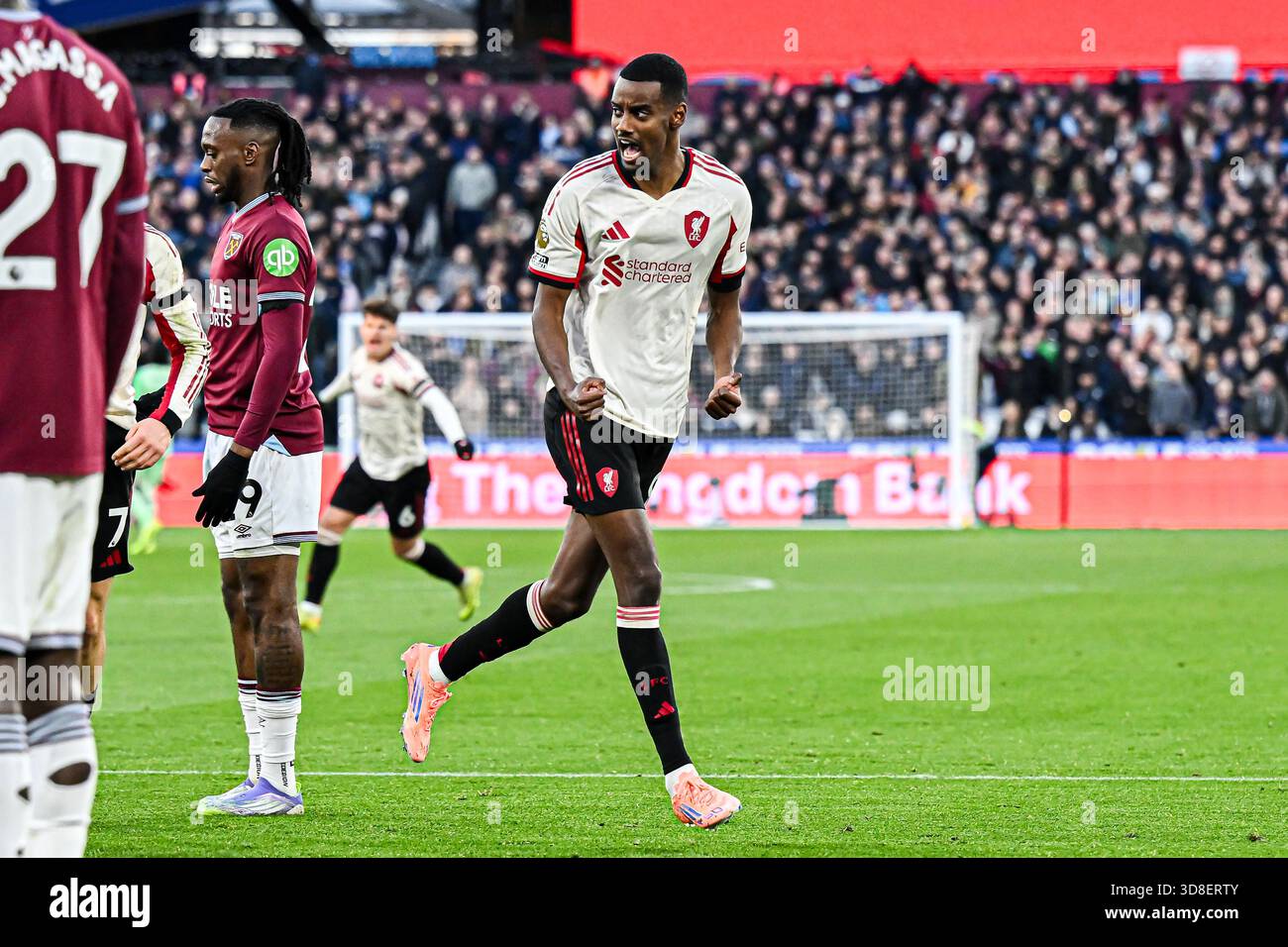 Alexander Isak (9 Liverpool) celebrates after scoring teams first goal ...