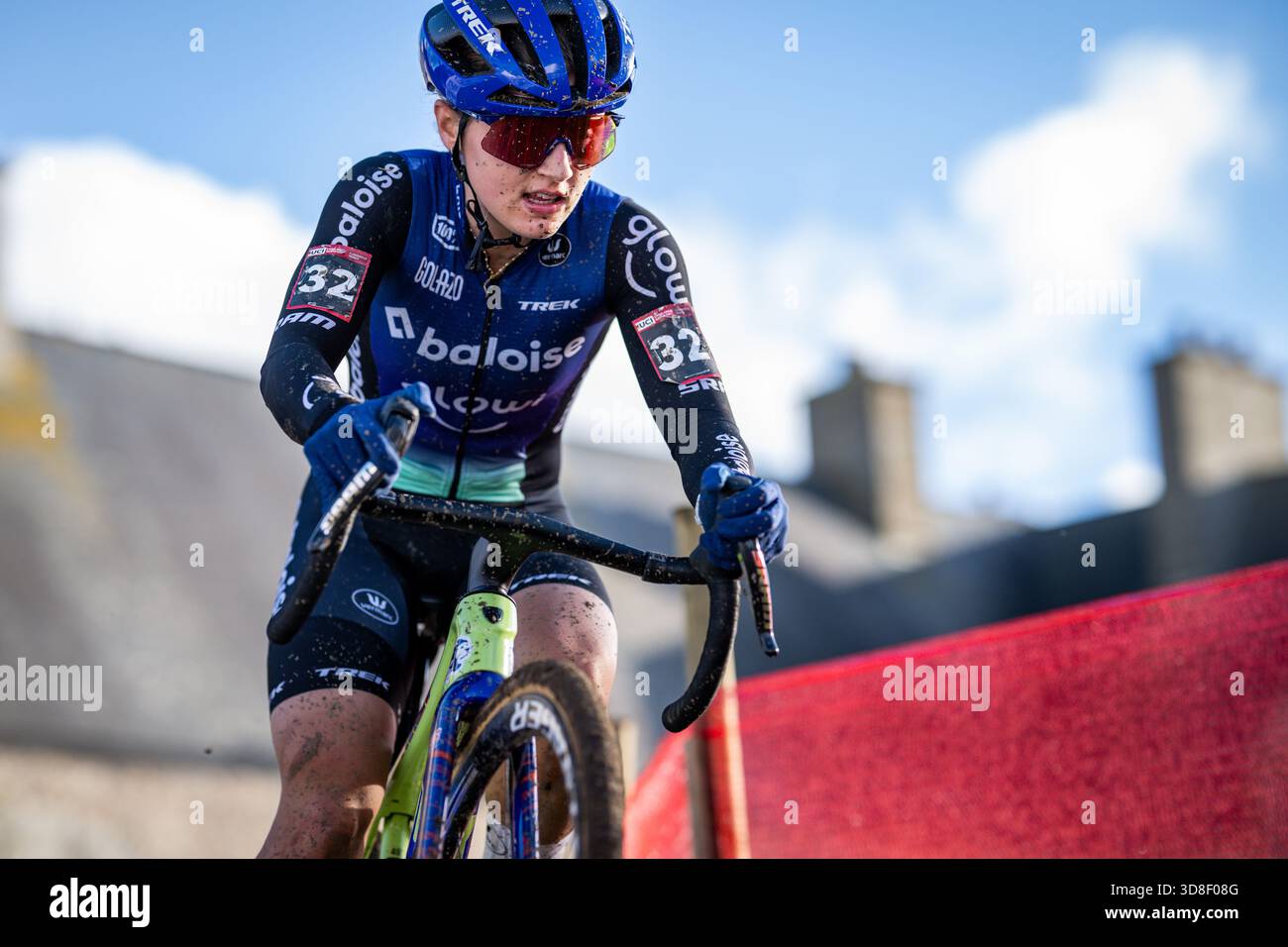 Belgian Fleur Moors pictured in action during the women's race at the ...