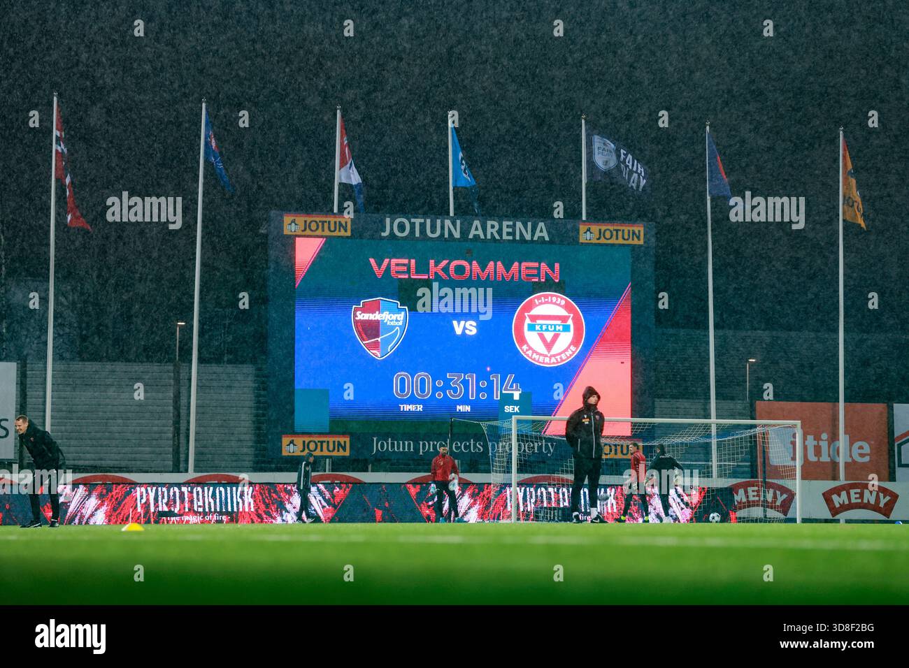 Sandefjord 20251130. The elite football match between Sandefjord and ...