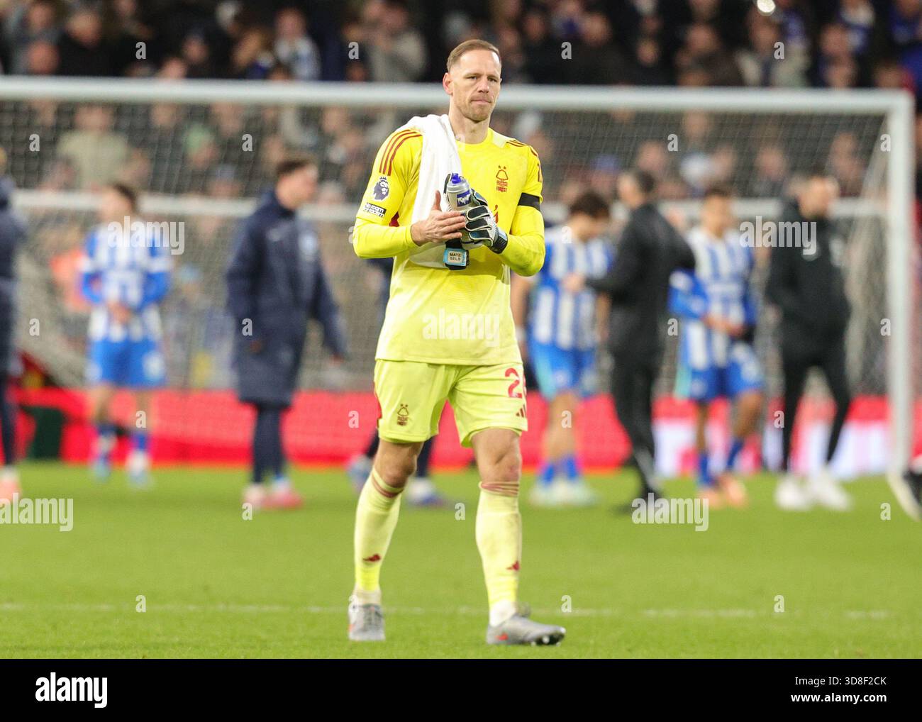Nottingham Forest goalkeeper Matz Sels applauds the fans during the ...