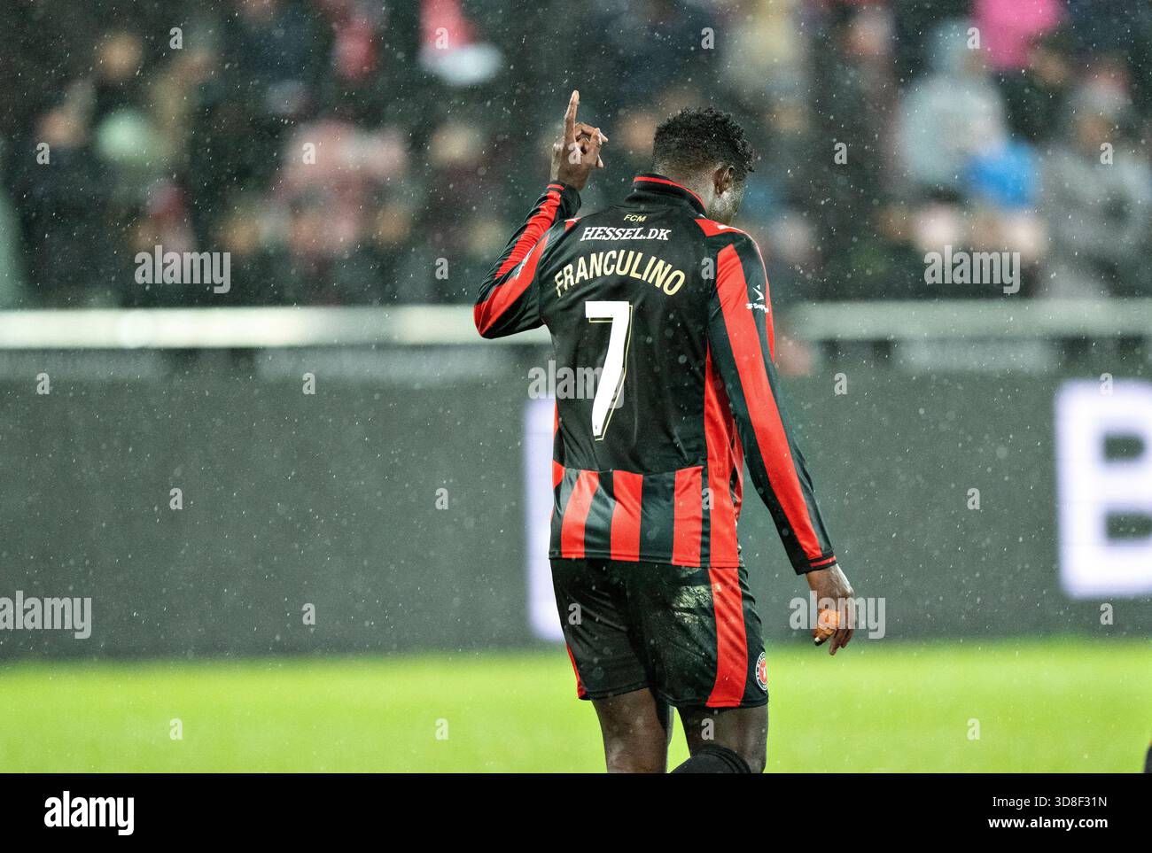 FC Midtjylland's Dju Franculino has scored 4-0 in the Super League ...