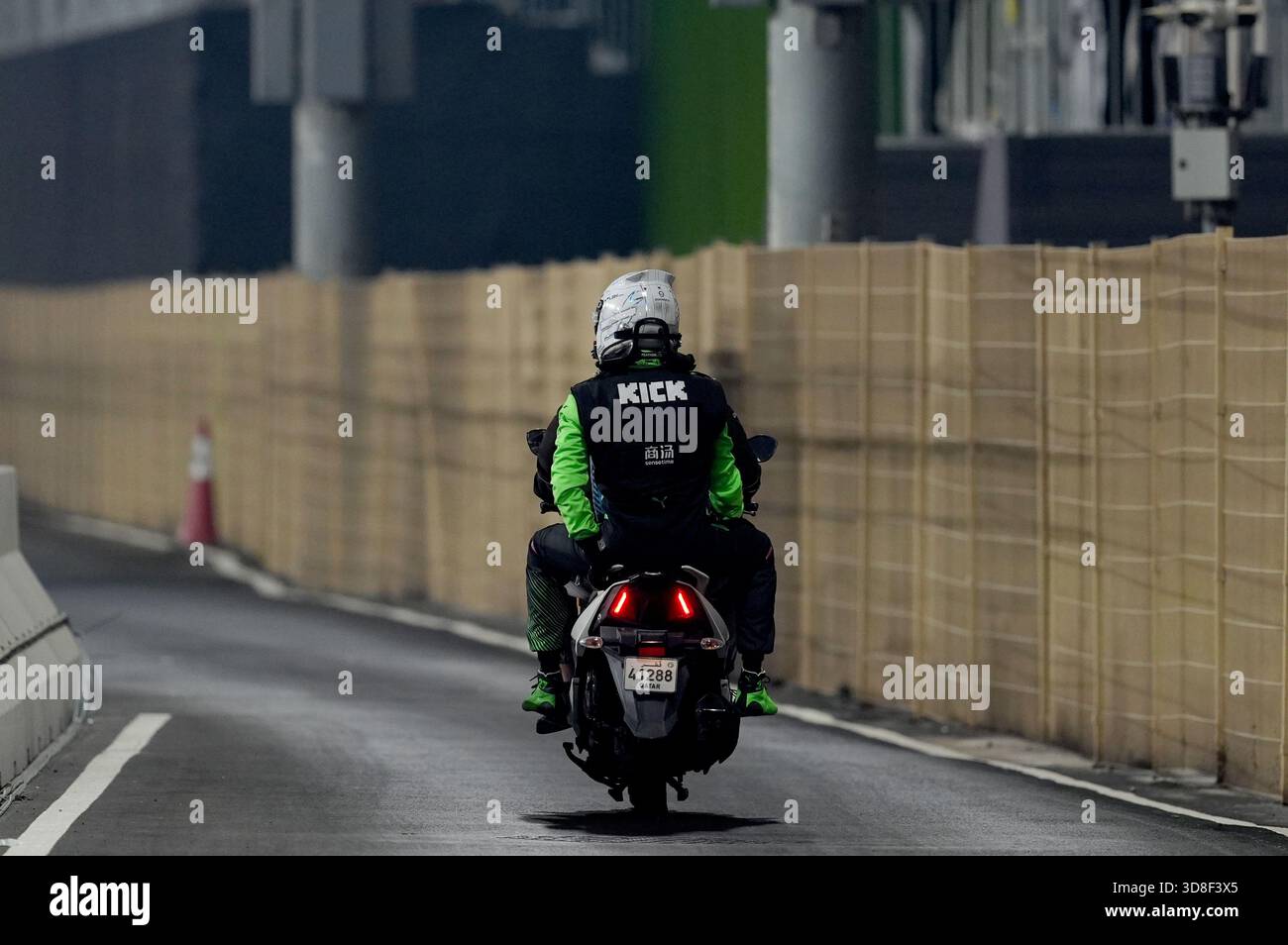 Kick Sauber driver Nico Hulkenberg taken back to the pit lane after ...